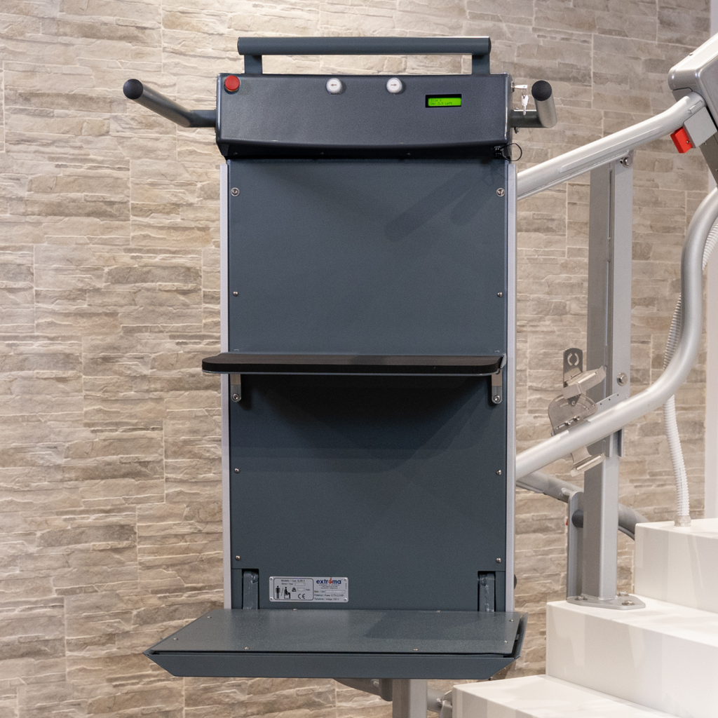 Super Slim Platform Standing Stair lift for Curved Stairs – Mobilize ...